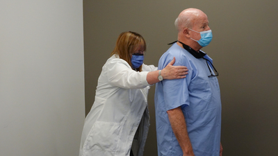 "Movement disorder exam for parkinsonism; looking for a distal tremor ...